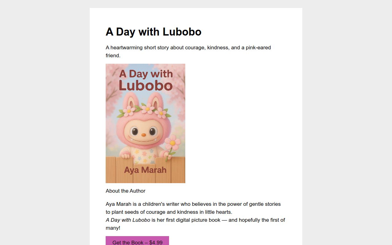 A Day with Lubobo – A Children's Book by Aya Marah
